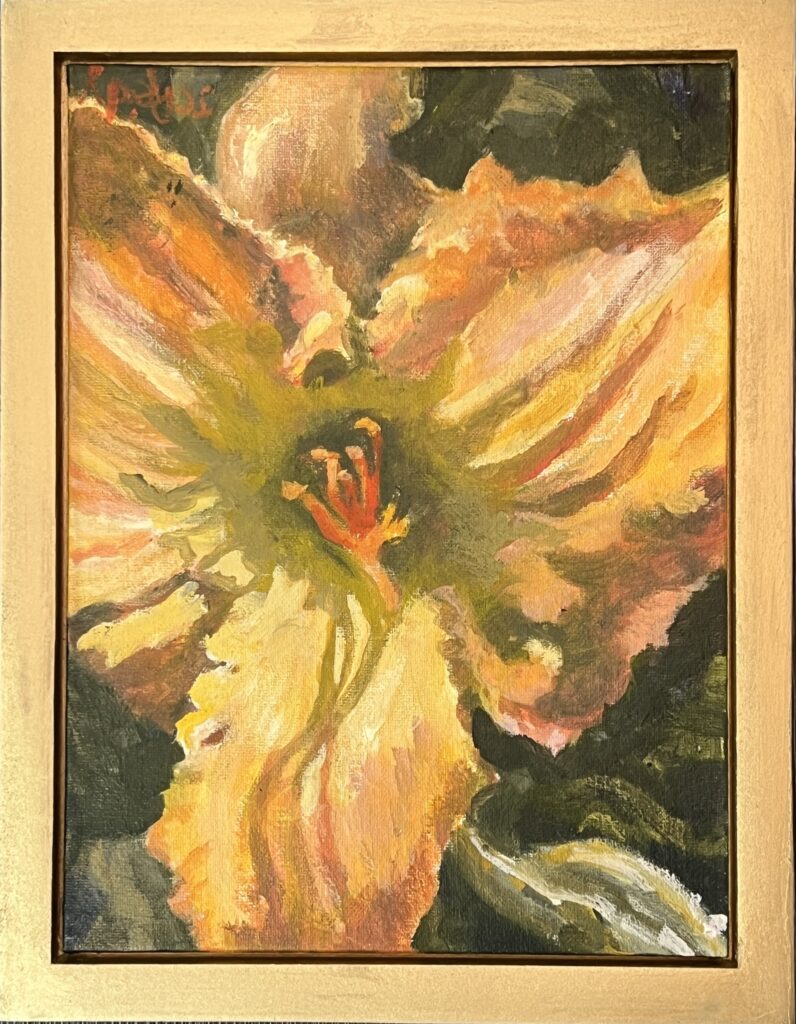 Yellow Orange Lily - Judith Reidy Creative Zone Fine Artist